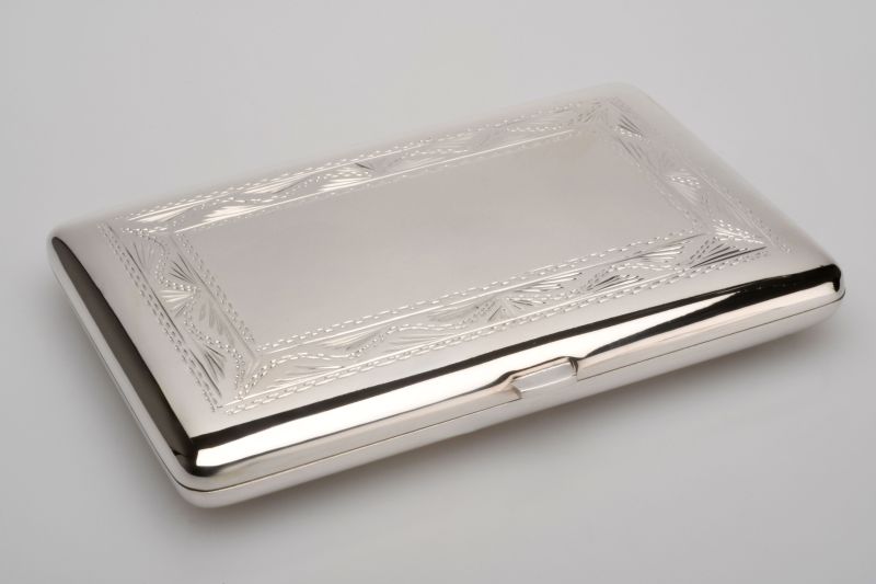 Sillem's cigarette case for 6 cigarettes, hand-engraved – sterling ...